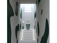 CALLIPYGE FLAKED GREEN Wall-hung ceramic toilet By Trone
