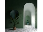 CALLIPYGE FLAKED GREEN Wall-hung ceramic toilet By Trone