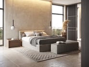 CHARLIE | Bench Upholstered leather bench By Laskasas