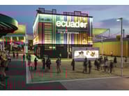 Metal mesh for facade CLADDING EXTERIOR PAVILION By Kriskadecor