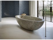 TULUM Freestanding oval natural stone bathtub By COCOON