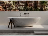 TULUM Freestanding oval natural stone bathtub By COCOON