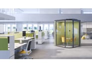 Acoustic fabric office booth COLLABORATIVE ROOM Collaborative Room Collection By ESTEL GROUP ...
