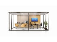 Acoustic fabric meeting pod COLLABORATIVE ROOM X By ESTEL GROUP design Metrica