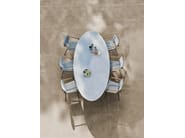 CONIX Oval Ductal® garden table By Royal Botania | design Kris Van Puyvelde