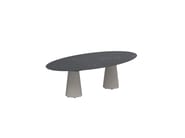 CONIX Oval Ductal® garden table By Royal Botania | design Kris Van Puyvelde
