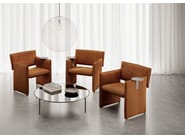 NOTO Fabric easy chair with castors By COR | design Pauline Deltour