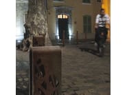 CROSSED Steel bollard post By LAB23 | design Stéphane Chapelet