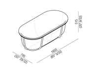 Freestanding oval Solid Surface bathtub CUNA By Agape design Patricia ...
