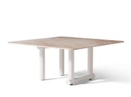 TRAMPOLINE TABLE Powder coated aluminium garden table with marble top ...