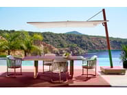 TRAMPOLINE TABLE Powder coated aluminium garden table with cement top ...