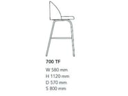 High stool with back CHELSEA 700 TF Chelsea Collection By Mobboli