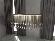 Lampada a sospensione in cristallo DALMA By Longhi design Giuseppe Iasparra