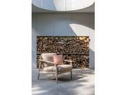 DAVID Teak garden armchair with armrests By Vincent Sheppard