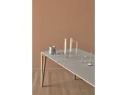 Extending rectangular aluminium dining table DECAPO By Miniforms