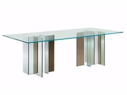 Tavolo da pranzo rettangolare in vetro DIAPO By ROCHE BOBOIS design ...
