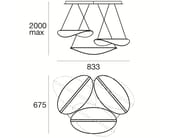 Lampada a sospensione a LED a luce diretta in PMMA DIPHY_P3 Collezione ...