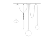 Lámpara colgante de vidrio soplado DRAPE COMPOSITION 2 PENDANT By SkLO diseño Karen Gilbert ...