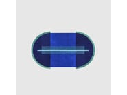 OVERLAY PILL BLUE Rug By DesignByThem