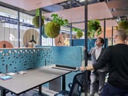 ECHOLED® EQ4 Hanging acoustic panel with Integrated Lighting By ECHOJAZZ