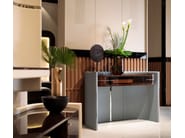 ECLIPSE Rectangular leather console table By Turri | design Andrea Bonini