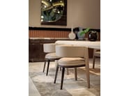 ECLIPSE Leather easy chair with armrests By Turri | design Andrea Bonini