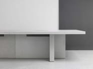 Lightweight concrete meeting table with cable management EDITION By Isomi