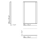 Freestanding rectangular framed mirror EGON By Mood by Flexform design ...