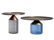 Round blown glass coffee table for living room EQUILIBRE By VeniceM design Massimo Tonetto