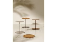 TENDER Garden side table with teak tray By Ethimo