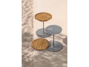 TENDER Garden side table with teak tray By Ethimo