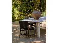 GIOTTO Rectangular travertine garden table By Exteta