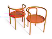 LOCUS SOLUS Powder coated steel garden chair By Exteta