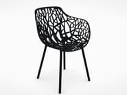 Sedia da giardino in alluminio con braccioli FAST - FOREST Black By ...