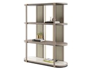 Open freestanding solid wood bookcase FIRENZE By FRATO