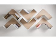 Wooden wall shelf FISHBONE By B-LINE design Favaretto&Partners