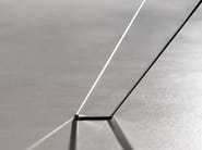 Upholstered trestle-based polycarbonate chair with armrests FLOW 10TH ...