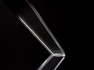 Upholstered trestle-based polycarbonate chair with armrests FLOW 10TH ...