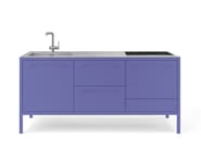 FRAME KITCHEN 3 UNITS Metal mini kitchen with handles By Fantin ...