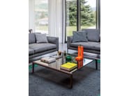 GAUDÍ Wood and glass side table By Flou | design Matteo Nunziati