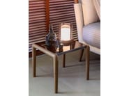 GAUDÍ Wood and glass side table By Flou | design Matteo Nunziati