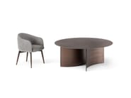 PIERRE Round metal coffee table By Flou