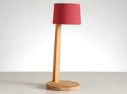 GAIA Teak Outdoor table lamp cordless By Ethimo | design Marc Sadler