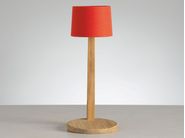 GAIA Teak Outdoor table lamp cordless By Ethimo | design Marc Sadler