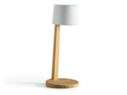 GAIA Teak Outdoor table lamp cordless By Ethimo | design Marc Sadler