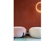 GEO With removable lining round fabric pouf By Saba Italia | design ...