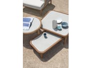 GRAND LIFE Square ceramic coffee table By Ethimo | design Christophe Pillet
