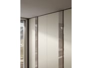 Sectional wooden wardrobe GROOVE By Lago design Daniele Lago