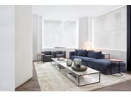 HARDY Low rectangular metal coffee table By Meridiani