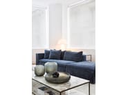 HARDY Low rectangular metal coffee table By Meridiani